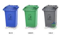 China Outdoor Dustbin Cleaning Products Wholesale 60L AF07319A Foot-control Pedal Dustbin AF07319 Plastic Waste Bin with Wheel for sale