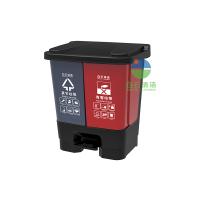 China Outdoor Dustbin Cleaning Products AF07335 AF07337 AF07338 20L 40L 60L Plastic Foot-control Pedal Classification Garbage Can for sale
