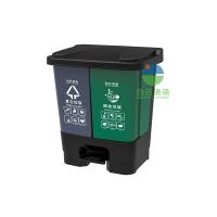 China Outdoor Dustbin Cleaning Products AF07335 AF07337 AF07338 20L 40L 60L Plastic Foot-control Pedal Classification Garbage Can for sale