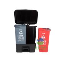 China Outdoor Dustbin Cleaning Products AF07335 AF07337 AF07338 20L 40L 60L Plastic Foot-control Pedal Classification Garbage Can for sale
