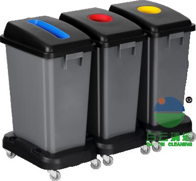 China Outdoor Dustbin Cleaning Products  AF07332B AF07332A AF07333B AF07333A  2*60L 3*60L Outdoor Waste Classification Bins for sale