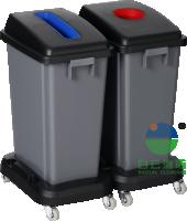 China Outdoor Dustbin Cleaning Products  AF07332B AF07332A AF07333B AF07333A  2*60L 3*60L Outdoor Waste Classification Bins for sale