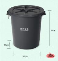 China Wholesale Best Price AF07519 65L AF07520 90L AF07521 110L Circular Garbage Can Outdoor Garbage Waste Trash Bins for Sale for sale