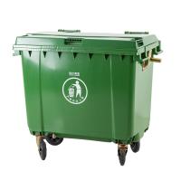 China Outdoor Dustbin Cleaning Products AF07660 BAIYUN Cleaning Big Capacity Strong 4-Wheels Metal Handle 660L Plastic Waste  Bin for sale