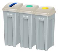 China Outdoor Dustbin-Heavy- Duty Sorting Trash Bin with Lid,Multi Compartments for Waste Separation for sale