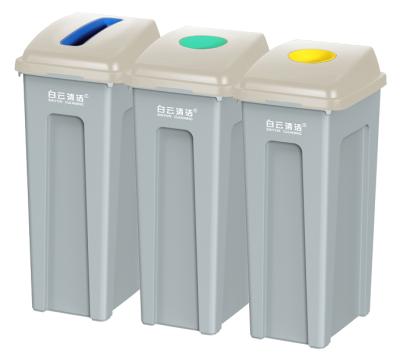 China Outdoor Dustbin-Heavy- Duty Sorting Trash Bin with Lid,Multi Compartments for Waste Separation for sale