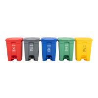 China Outdoor Dustbin Cleaning Products Wholesale 15L 25L 35L 45L 55L Plastic Foot-control PedalFood Medical Classification Waste Bins for sale