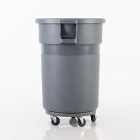 China AF07501-AF07503 80L/120L/168L  Baiyun Cleaning With Wheel-base Circular Garbage Can Waste Bin Trash Can for sale
