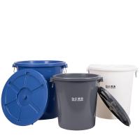 China AF07519-AF07521 65L-110L Baiyun Cleaning Circular Garbage Can Waste Bin Trash Can for sale