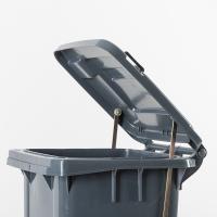 China Baiyun Cleaning AF07601B 120L  Foot Control Garbage Can Outdoor Trash Bin Plastic Bin Wast Bin Foot Pedal Middle Pedal for sale