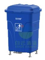China Outdoor Dustbin Cleaning Products Baiyun Cleaning Wholesale Outdoor Plastic Garbage Can AF07301A 70L Foot-Control Garbage Can for sale
