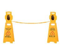 China Wholesale Customized Yellow Caution Wet Floor Sign/plastic Higher and Extending Warning Sign Cleaning Products for sale
