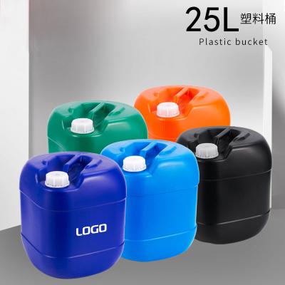 China 25L HDPE Square Plastic Drum Chemical Sealed Blow Molding Bucket for sale