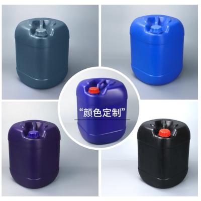 China Seal Blue 25 Liters Square Barrel Stacking Liquid HDPE Plastic Bucket for sale