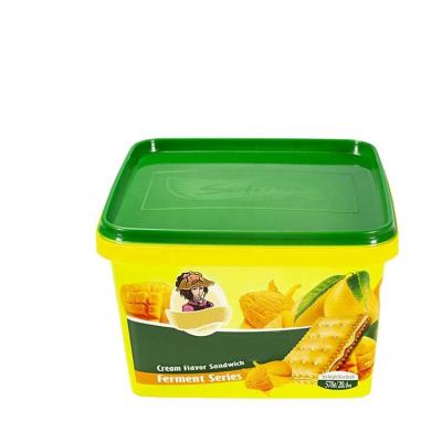 China Food Grade Small HDPE Plastic Container Square With Sealing Lid for sale