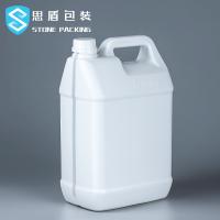 China 5L HDPE Square Plastic Bucket 220g White Food Grade Container with Lid for sale