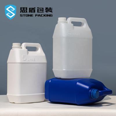 China Food Grade HDPE 5 Liter Plastic Drum 35mm Caliber Square Bucket for Chemical Liquid for sale