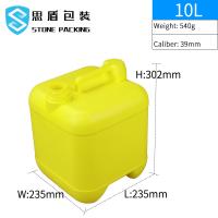 China 1.5KG Square 10l Plastic Drum With Handle 360*300*410mm for sale