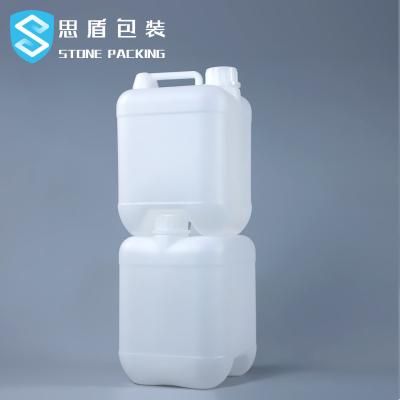 China 20 Liter 5 Gallon HDPE Chemical Containers Empty Plastic Bottles 750g White for sale