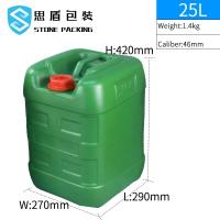 China Plastic Tight Head 25L 5 Gallon HDPE Chemical Container 63mm Rieke Opening for sale