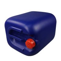China 30L HDPE Square Plastic Bucket with Handle 360x300x410mm Blue Chemical Drum for sale