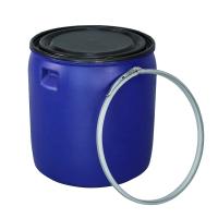 China ISO9001 150L HDPE Plastic Barrel 530x570x610mm Food Grade Blue Drum with Iron Ring for sale