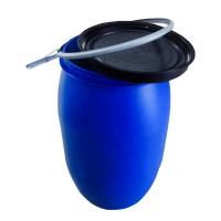 China HDPE Cylindrical Chemical Drum 200 Liters Blue Plastic Barrel 585x970mm 9kg for sale
