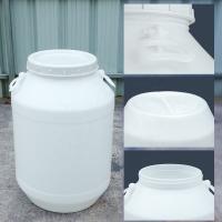 China White HDPE 100% Chemical 60l Plastic Barrel With Cover for sale
