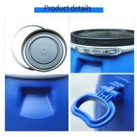 China Round Plastic HDPE 100% 120l Blue Chemical Barrel Open Top for sale