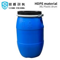 China Cylinder HDPE Plastic Container 30l 160l With Iron Hoop for sale