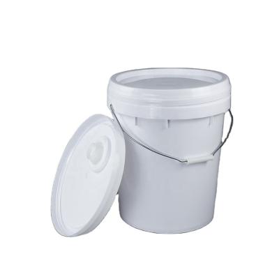 China Reusable 20L Plastic Paint Bucket 2.0mm Thick with Lid BPA Free Heavy Duty for sale