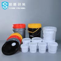 China HDPE 5 Gallon Plastic Paint Bucket 20L with Handle 1.1mm Thickness Industrial Pail for sale
