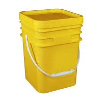 China ISO 9001 5 Gallon White Plastic Bucket 141x103x120mm PP Chemical Container for sale