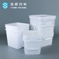 China ISO 9001 5 Gallon White Plastic Bucket 141x103x120mm PP Chemical Container for sale