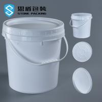 China 20L 30cm Top Diameter PP Plastic Paint Bucket with Handle 90 Mils Thick for sale