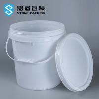 China 20L 30cm Top Diameter PP Plastic Paint Bucket with Handle 90 Mils Thick for sale