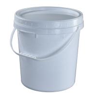 China 20L 30cm Top Diameter PP Plastic Paint Bucket with Handle 90 Mils Thick for sale