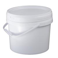 China 20L 5 Gallon White Plastic Paint Bucket with Lid Plain Lacquered PP for sale