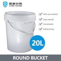 China White 5 Gallon 20 Litre Paint Bucket with Oil Filter Cap ISO9001 Plastic Pail for sale