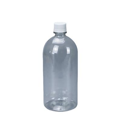 China PET Clear Plastic Bottle 500ml 1000ml with Screw Cap 38g 51g for Beverage Juice for sale