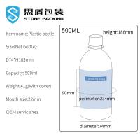 China PET Clear Plastic Bottle 500ml 1000ml with Screw Cap 38g 51g for Beverage Juice for sale