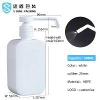 China Disinfectant 500ml Plastic Pump PET Plastic Bottles Caliber 25mm for sale