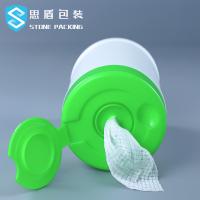China Translucent Screw Cap HDPE Wet Wipes Plastic Container 900g for sale