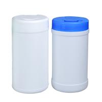 China Translucent Screw Cap HDPE Wet Wipes Plastic Container 900g for sale