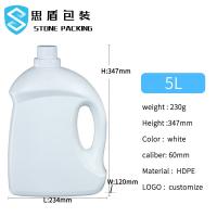 China 60mm Screw Cap HDPE Empty Laundry Detergent Bottles 2kg 5kg for sale