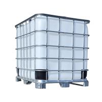 China HDPE Metal Square IBC Tank 1000L Tare Weight 56kg Stackable Chemical Container for sale