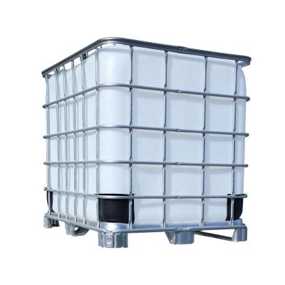 China HDPE Metal Square IBC Tank 1000L Tare Weight 56kg Stackable Chemical Container for sale