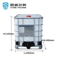 China HDPE Metal Square IBC Tank 1000L Tare Weight 56kg Stackable Chemical Container for sale