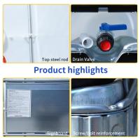China SIDUN 1000L IBC Chemical Tote Container HDPE Tank with Galvanized Steel Frame 1200x1000mm for sale