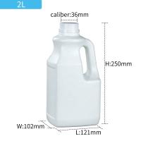 China 2L HDPE Square Plastic Bottle 121x102x150mm for Chemical and Food Packaging for sale